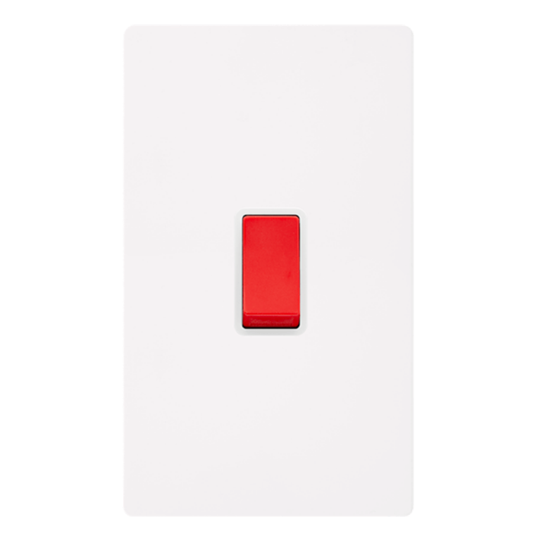 Click Definity Complete Metal White 50A Vertical Double Pole Switch ...