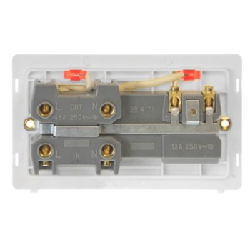 Click Definity Complete Metal White 50A Double Pole Cooker Switch and ...