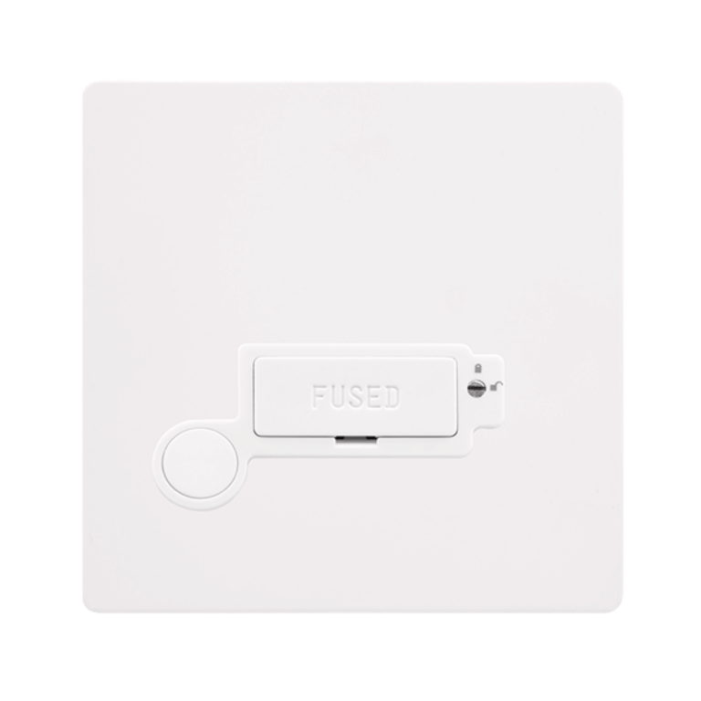 Click Definity Complete Metal White 13A Lockable Fused Connection Unit ...