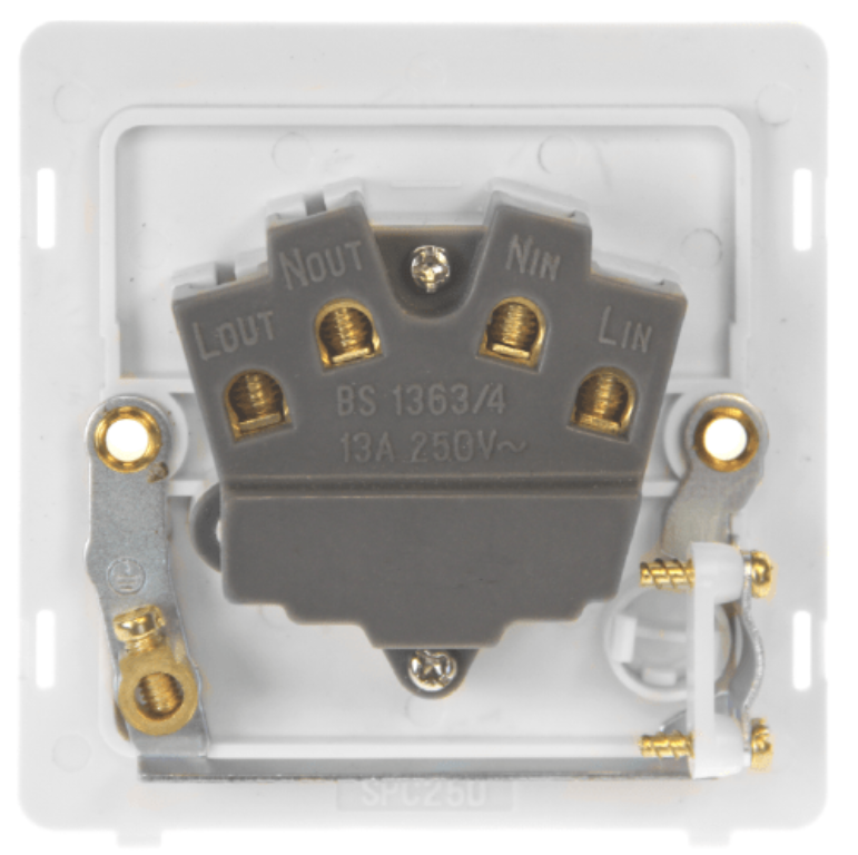 Click Definity Complete Metal White 13A Lockable Fused Connection Unit ...