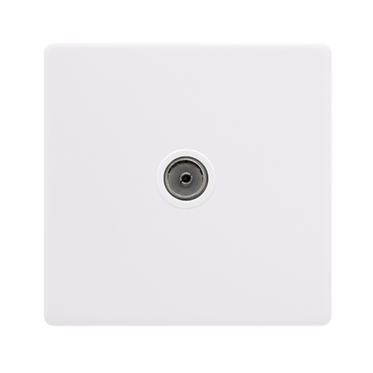 Click Definity Complete Polar White 1 Gang Non-Isolated Coaxial Outlet ...