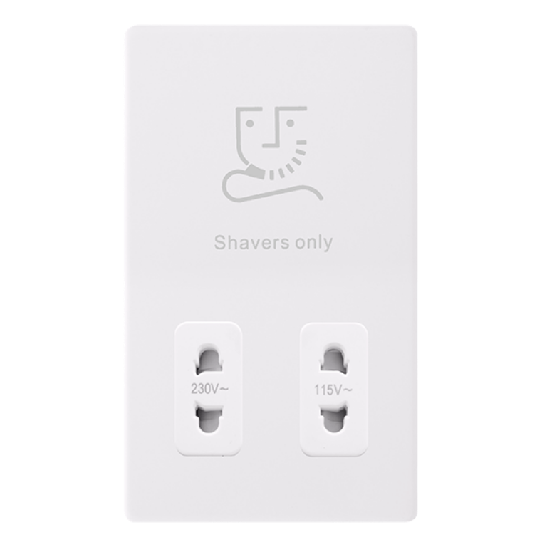 Click Definity Complete Polar White 115/230V Dual Voltage Shaver Socket ...