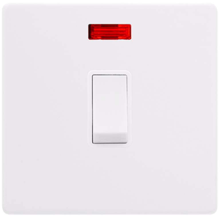 Click Definity Complete Polar White 20A Double Pole Switch with Neon ...