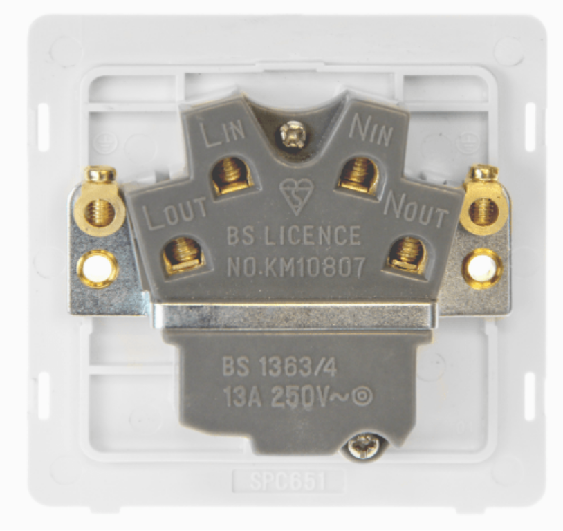 Click Definity Complete Polar White 13A Double Pole Switched Fused Connection Unit with Polar ...