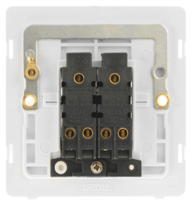 Click Definity Complete Stainless Steel 2 Gang 2 Way 10AX Ingot Switch ...