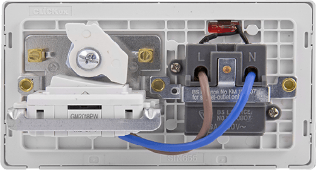 Click Definity Black 1 Gang 13A Double Pole Key Lockable Ingot Switched ...