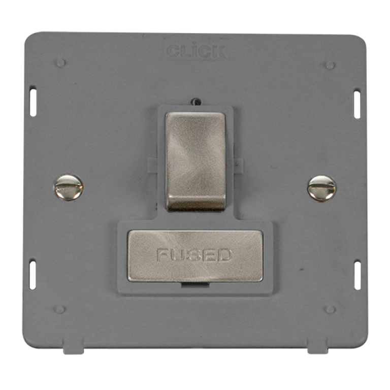 Click Definity Grey 13A Double Pole Ingot Switched Fused Connection ...
