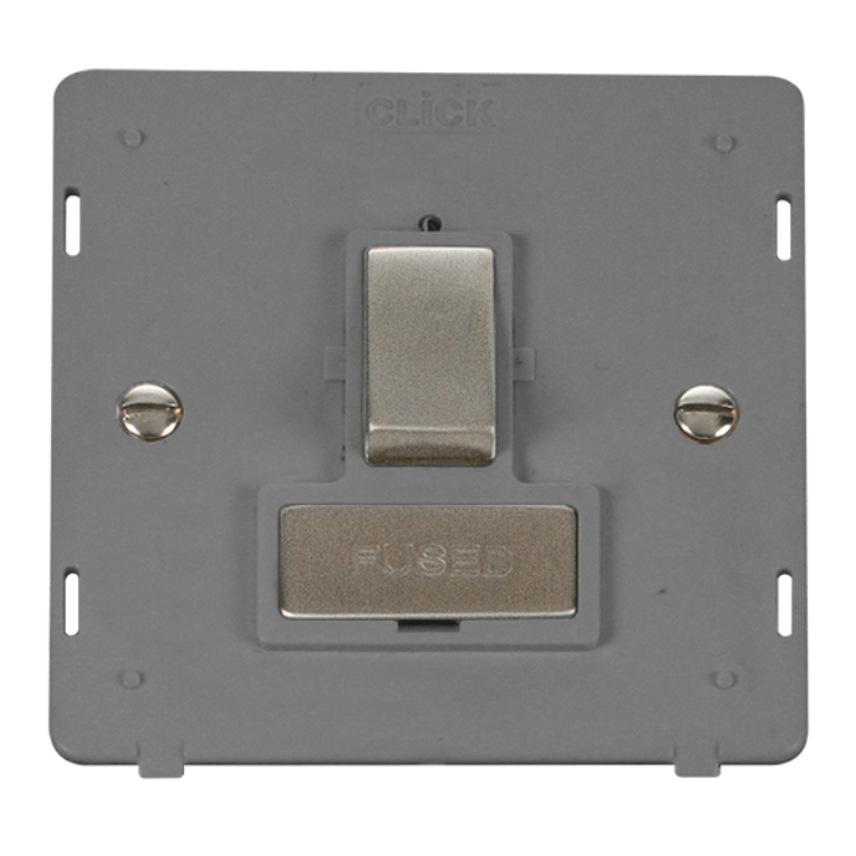 Click Definity Grey 13A Double Pole Ingot Switched Fused Connection ...