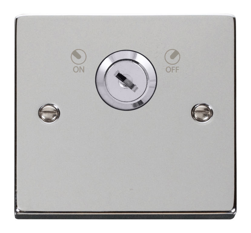 Click Deco Victorian Polished Chrome 1 Gang 20A Double Pole Key ...