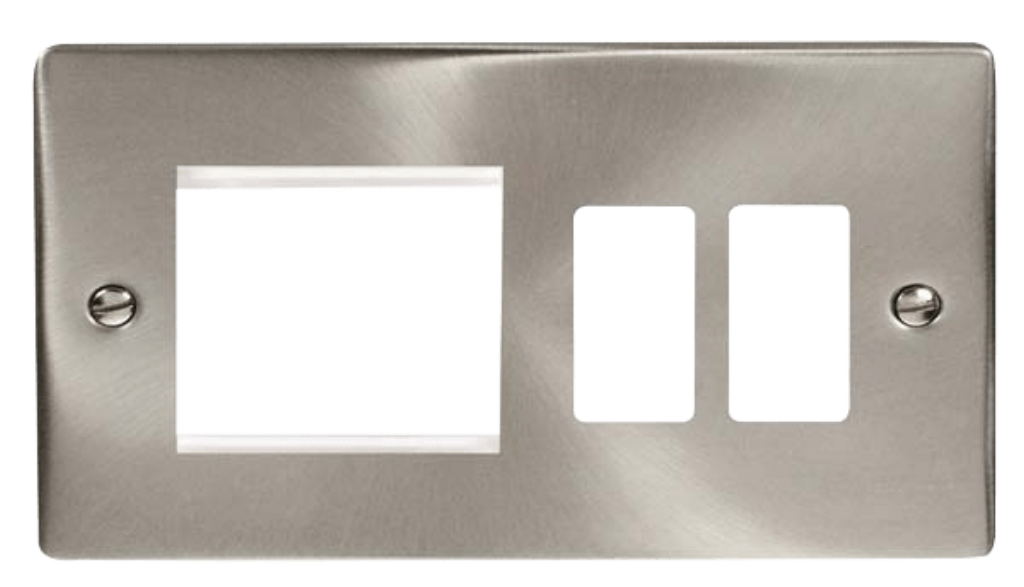 Click Deco Victorian Satin Chrome 2 Gang GridPro and Twin New Media ...