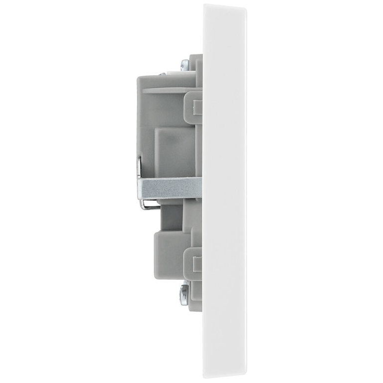BG Electrical White PVC Double 13A Unswitched Socket | UKES