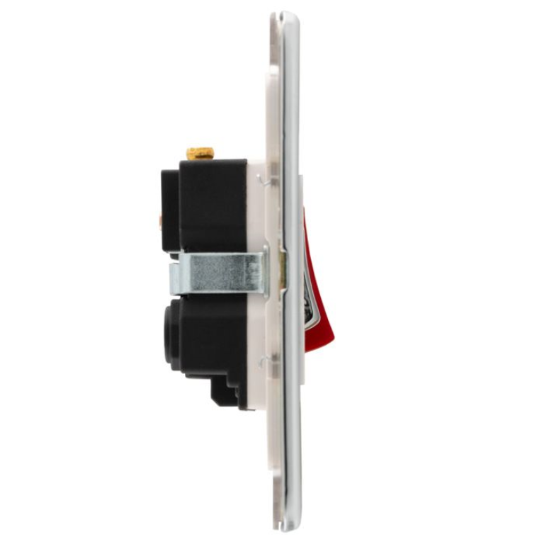 Eurolite Concealed 3mm Polished Chrome 2 Gang 45A Double Pole Switch ...