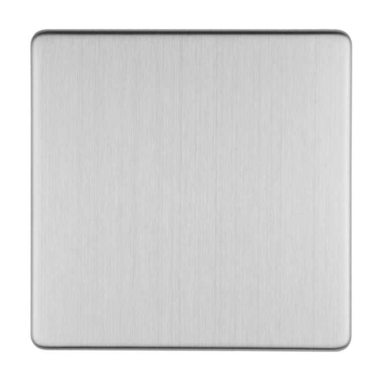 Eurolite Concealed 3mm Stainless Steel 1 Gang Blank Plate | UKES