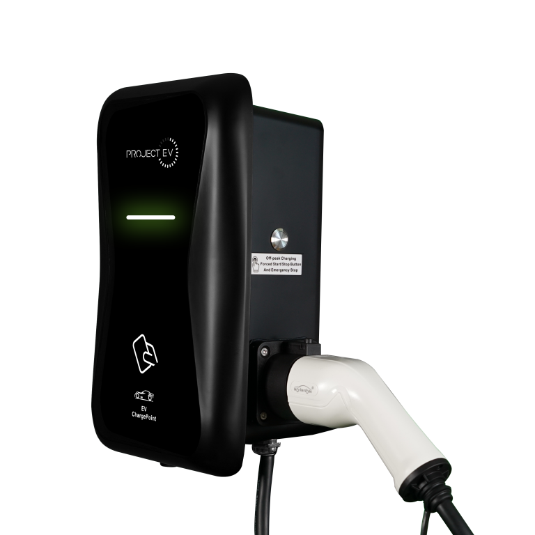 Project EV 7.3kW Pro Earth Wall Tethered Charger with Single Gun RFID ...
