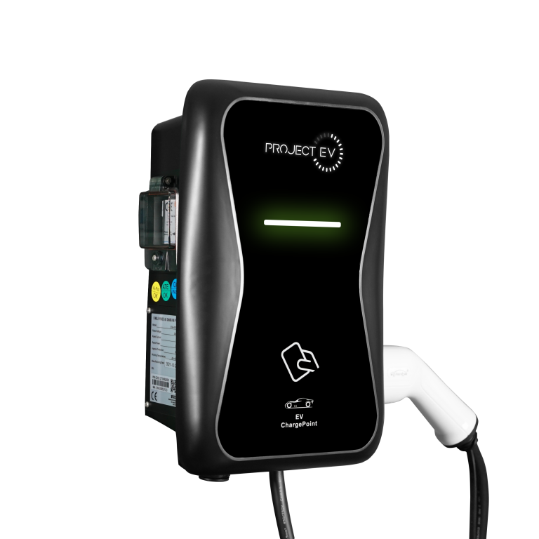 Project EV 7.3kW Pro Earth Wall Tethered Charger with Single Gun RFID ...
