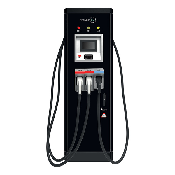 Project EV 22kW/60kW Floor Charger, 3 Gun (EVC-AC22S/DC60D) | UKES