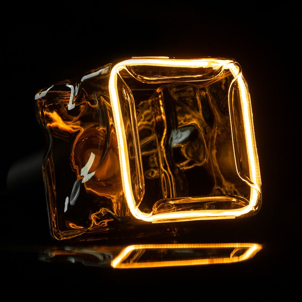 Segula Floating Line 6W 1900K Dimmable E27 Smokey Grey Ice Cube LED Bulb | UKES