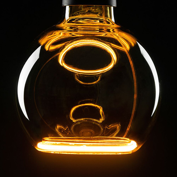 Segula Floating Line 6W 1900K Dimmable E27 Smokey Grey Globe 125 LED Bulb | UKES