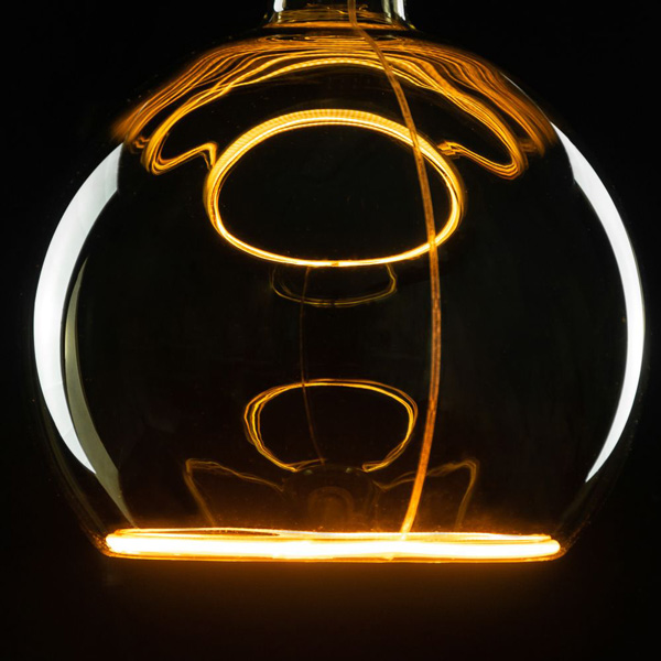 Segula Floating Line 6W 1900K Dimmable E27 Smokey Grey Globe 200 LED Bulb | UKES