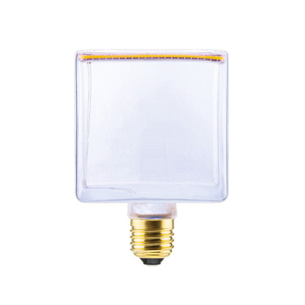 Segula Floating Line 4.5W 2200K Dimmable E27 Clear Cube LED Bulb | UKES