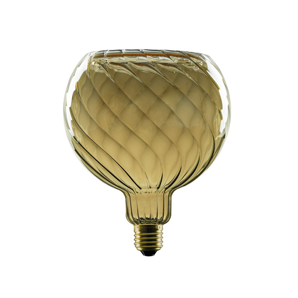 Segula Floating Line 6W 1900K Dimmable E27 Twisted Smokey Grey Globe 150 LED Bulb | UKES