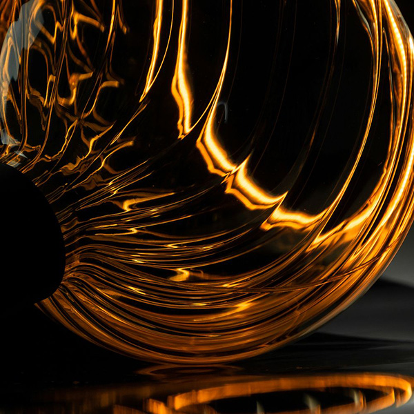 Segula Floating Line 6W 1900K Dimmable E27 Twisted Smokey Grey Globe 150 LED Bulb | UKES