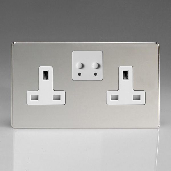 Varilight Screwless V-Pro Smart Polished Chrome 2 Gang 13A SP WiFi ...