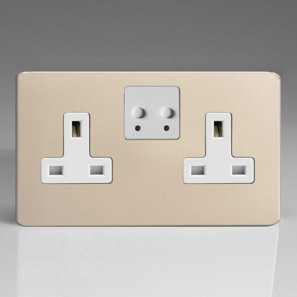 Varilight Screwless V-Pro Smart Satin Chrome 2 Gang 13A SP WiFi ...