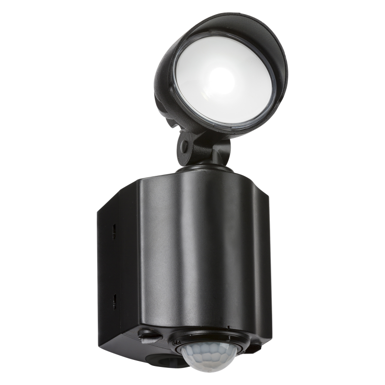 Knightsbridge IP55 8W Black 5000K Single Adjustable LED Security ...