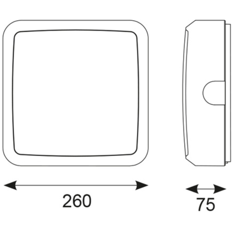 Ansell Lighting Astro 2 14W CCT Selectable Black LED Bulkhead ...