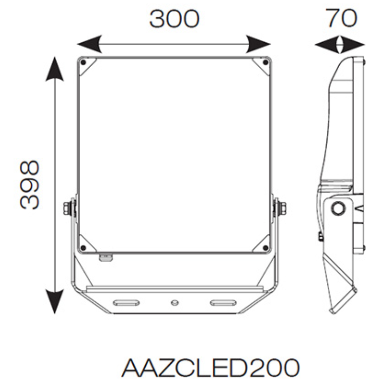 Ansell Lighting Aztec Coastal 200W 5000K Aluminium Symmetrical LED ...
