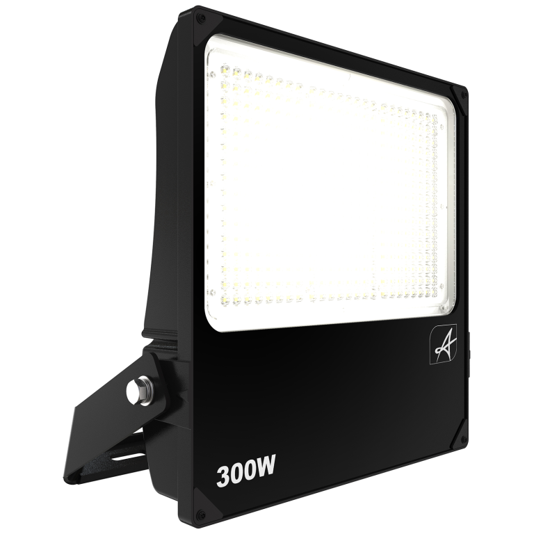 Ansell Lighting Aztec 300W 5000K Black Symmetrical LED Floodlight | UKES