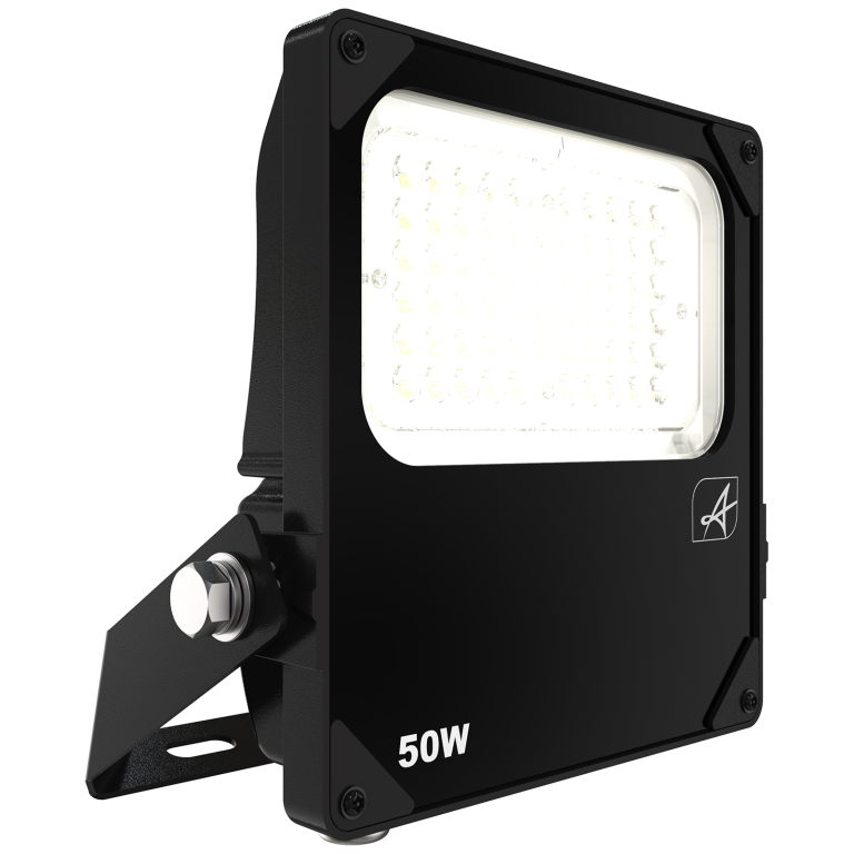 Ansell Lighting Aztec 50W 5000K Black Symmetrical LED Floodlight ...