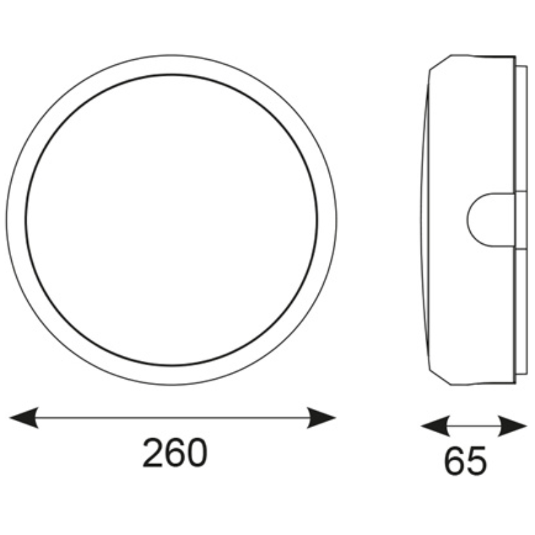 Ansell Lighting Delta 2 13W CCT Selectable Black LED Bulkhead ...