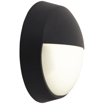 Ansell Lighting Helder 12W CCT Selectable Circular Black LED Bulkhead ...