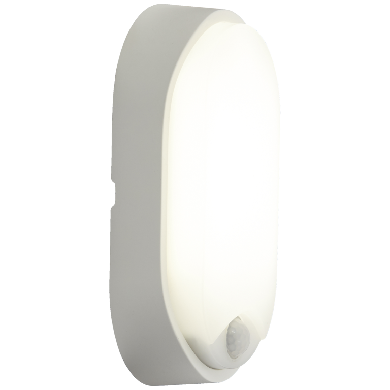 Ansell Lighting Helder 12W CCT Selectable Oval White LED Bulkhead - PIR ...