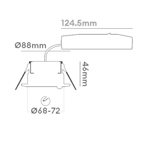Collingwood H2 Sense 6W Colour Switchable Non-Dimmable Fixed LED ...