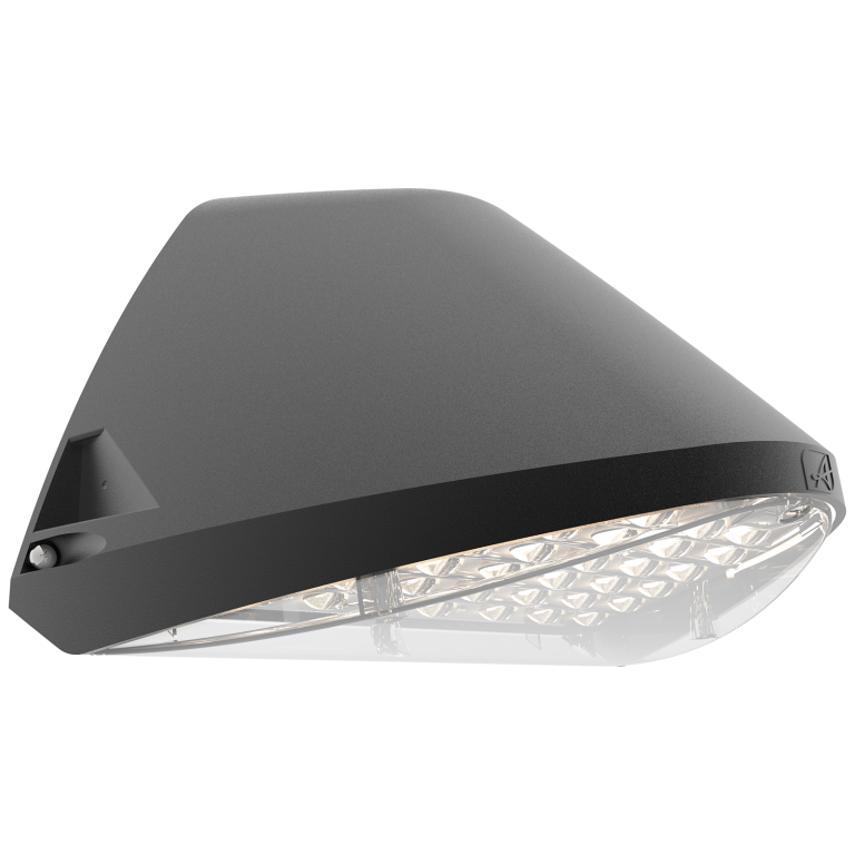 Ansell Lighting Wolf Multi-Wattage CCT Selectable Black LED Wallpack ...