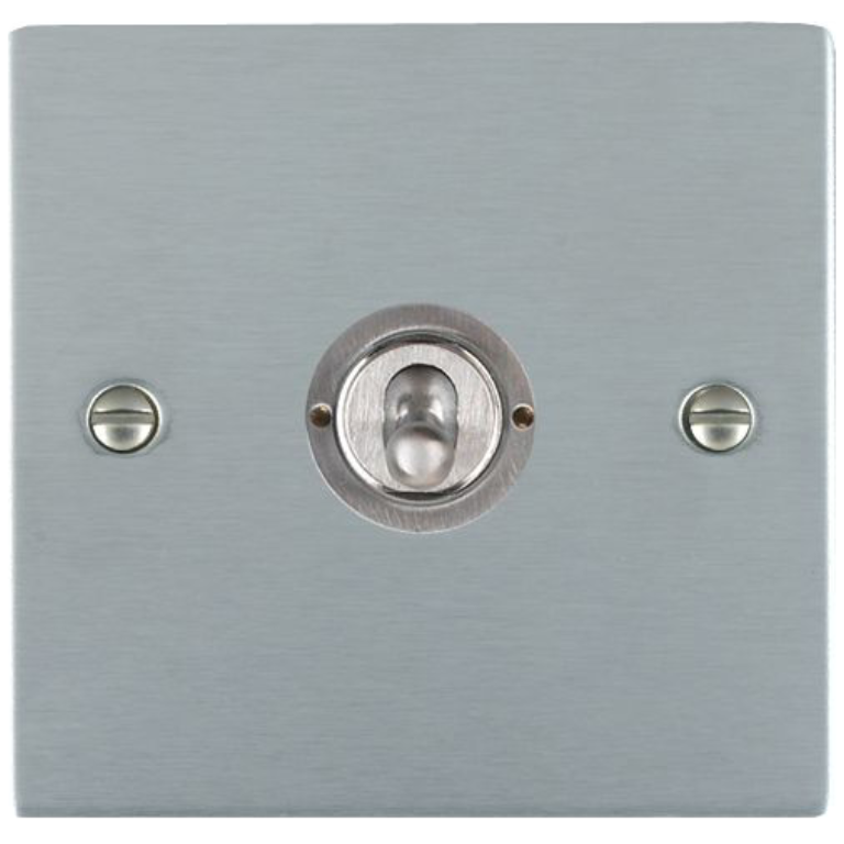 Hamilton Sheer Satin Chrome 1 Gang 20AX Double Pole Toggle Switch with ...