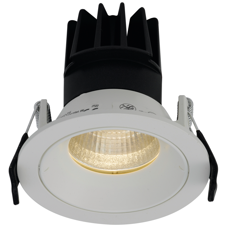 Ansell Lighting Unity 80 15W 3000K Fixed LED Downlight - DALI Dimmable ...