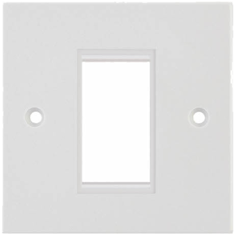 Selectric Square 1 Gang Euro Plate with Single Aperture | UKES