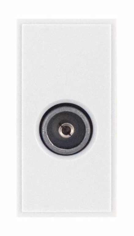 Selectric White Non-Isolated (Female) Coaxial/Aerial Socket Module with ...