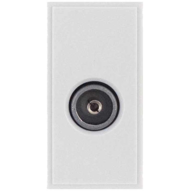 Selectric White Non-Isolated (Female) Coaxial/Aerial Socket Module | UKES