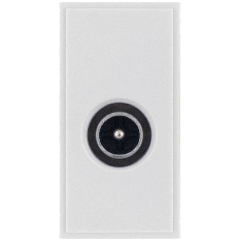 Selectric White Non-Isolated (Male) Coaxial/Aerial Socket Module | UKES