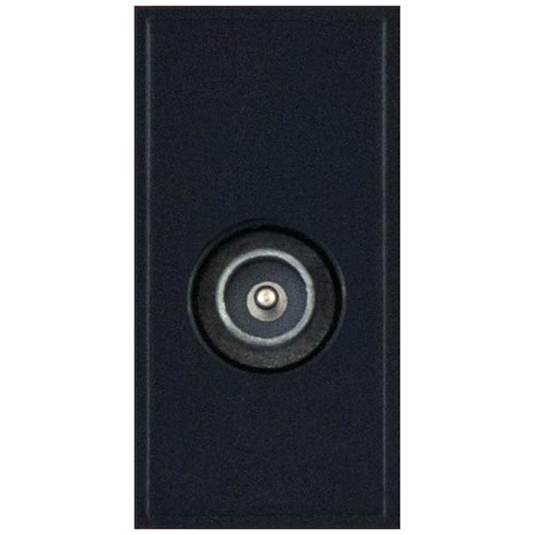 Selectric Black Non-Isolated (Male) Coaxial/Aerial Socket Module | UKES