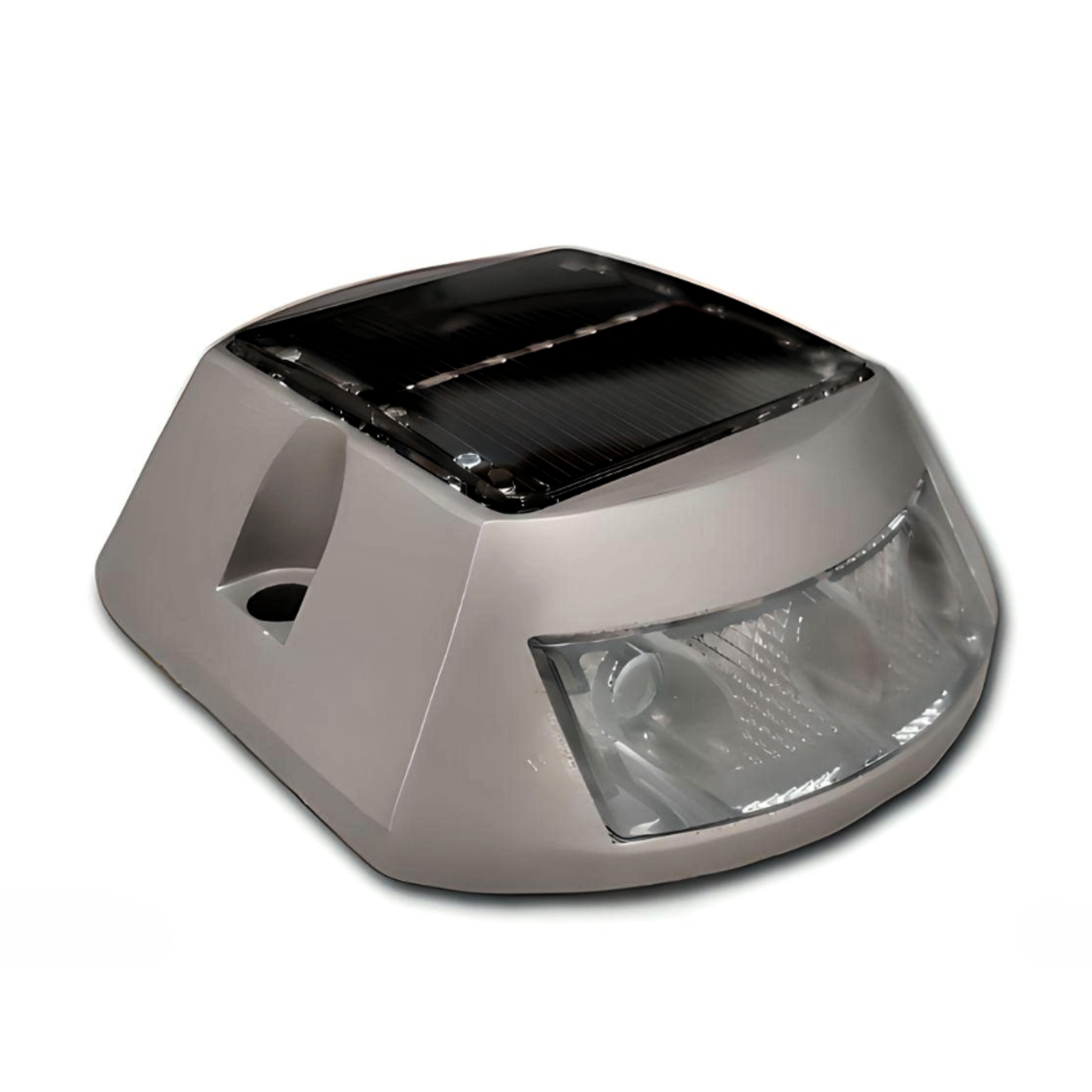 Asbac Lighting Solar Lynx Surface Cool White Stainless Steel LED Ground ...