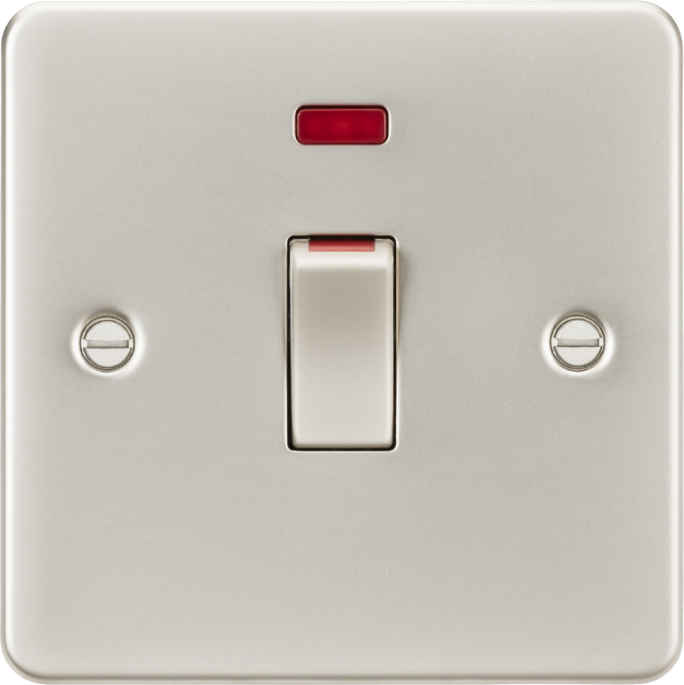 Knightsbridge Flat Plate Pearl 45A Cooker Switch with Neon (Single ...