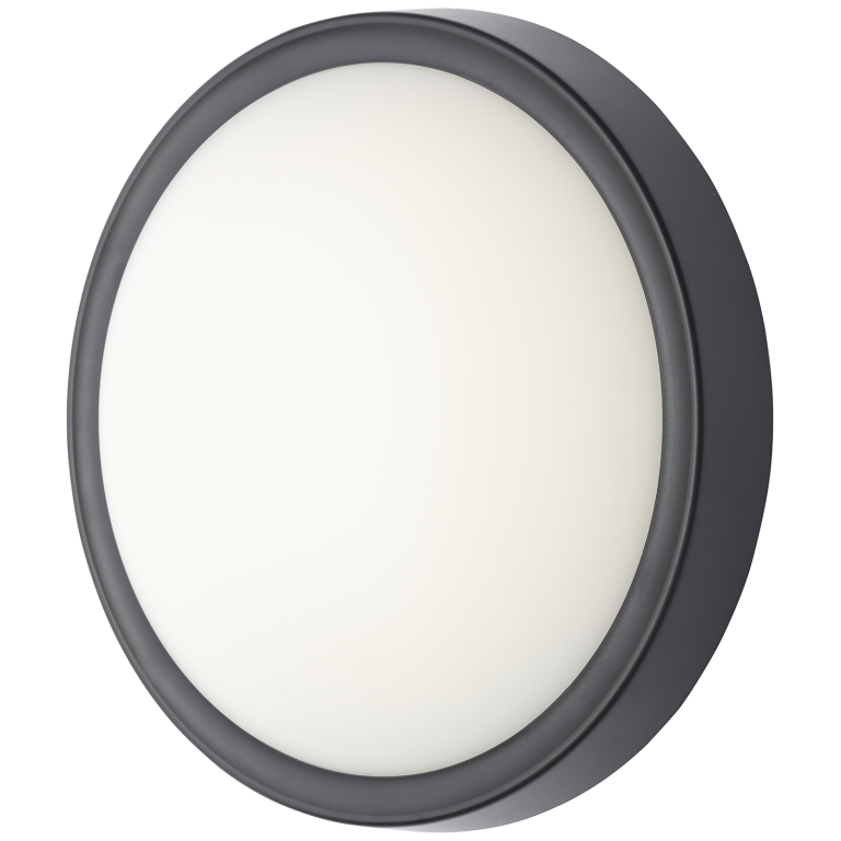 Forum Lighting CZ-31750-BLK Wall Light, Oxford LED Round Flush, C/W ...