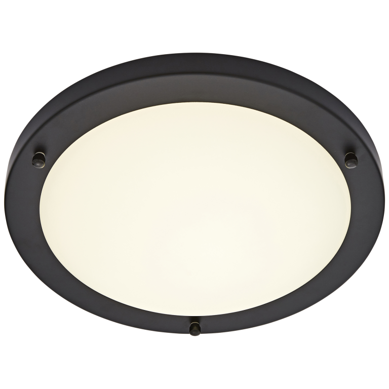 Forum Lighting SPA-34050-SBLK Ceiling Light, Delphi E27 Flush, 4000K c ...
