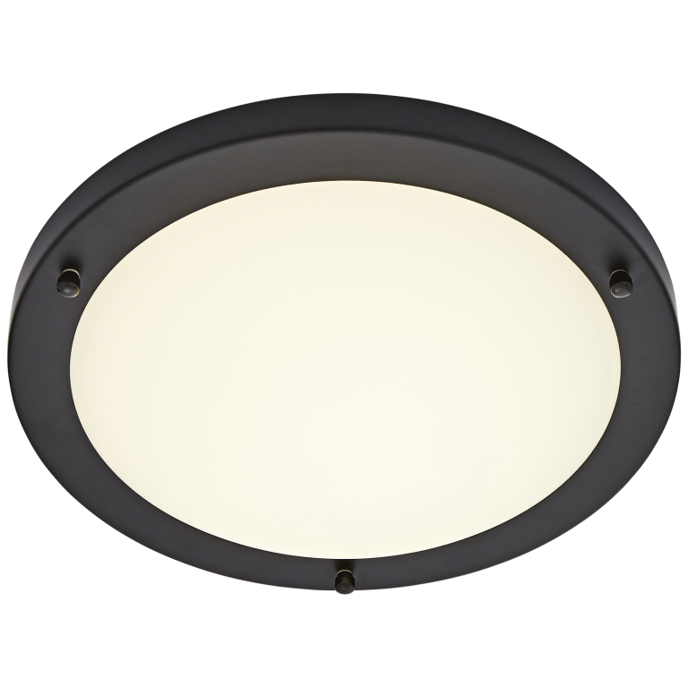 Forum Lighting SPA-34050-SBLK Ceiling Light, Delphi E27 Flush, 4000K c ...